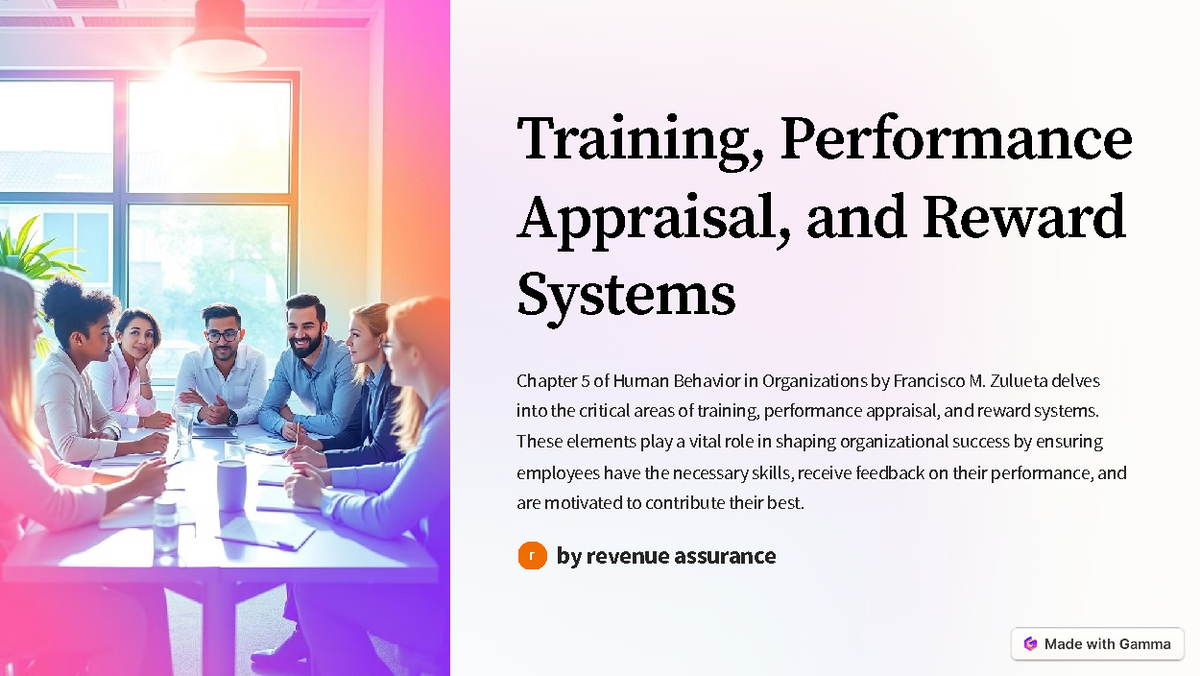 Training Performance Appraisal and Reward Systems - Training ...