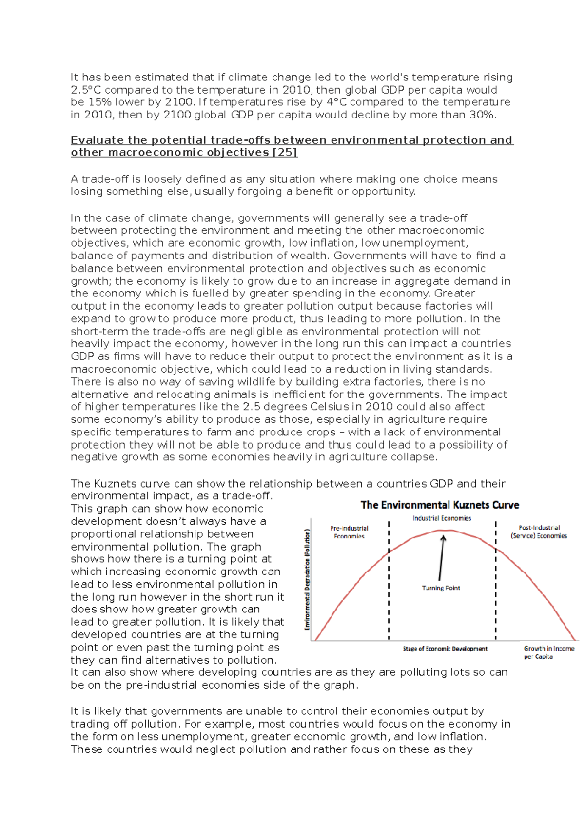25 Marker - Environment - It has been estimated that if climate change ...