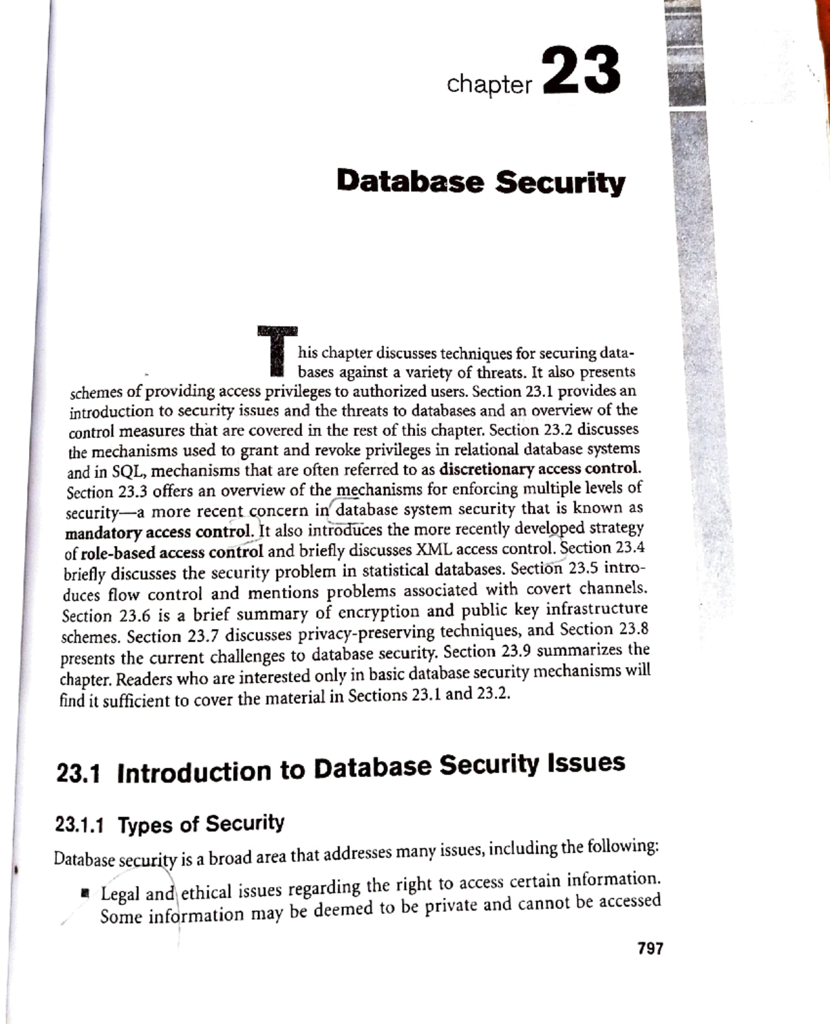 Data base security - Notes - Database management system concepts and ...