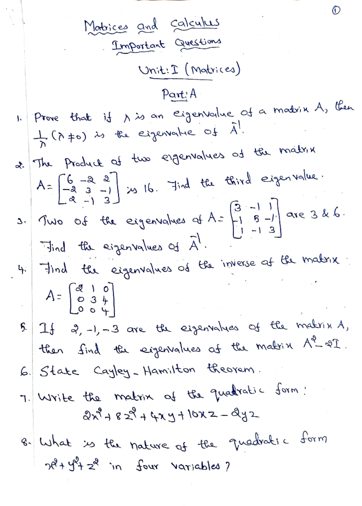 Maths important questions - Mabicesgnd calcuhes Important Questions ...