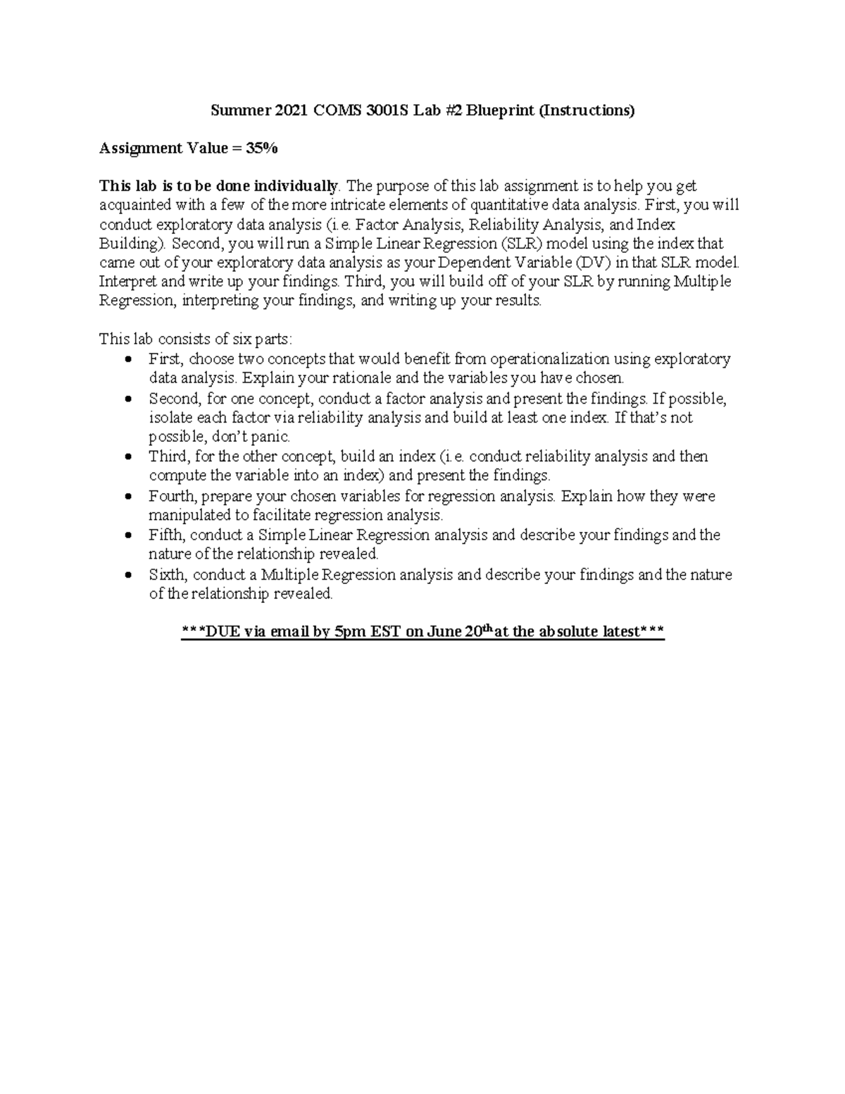 Summer 2021 COMS 3001S Lab #2 Blueprint - Summer 2021 COMS 3001S Lab #2 ...