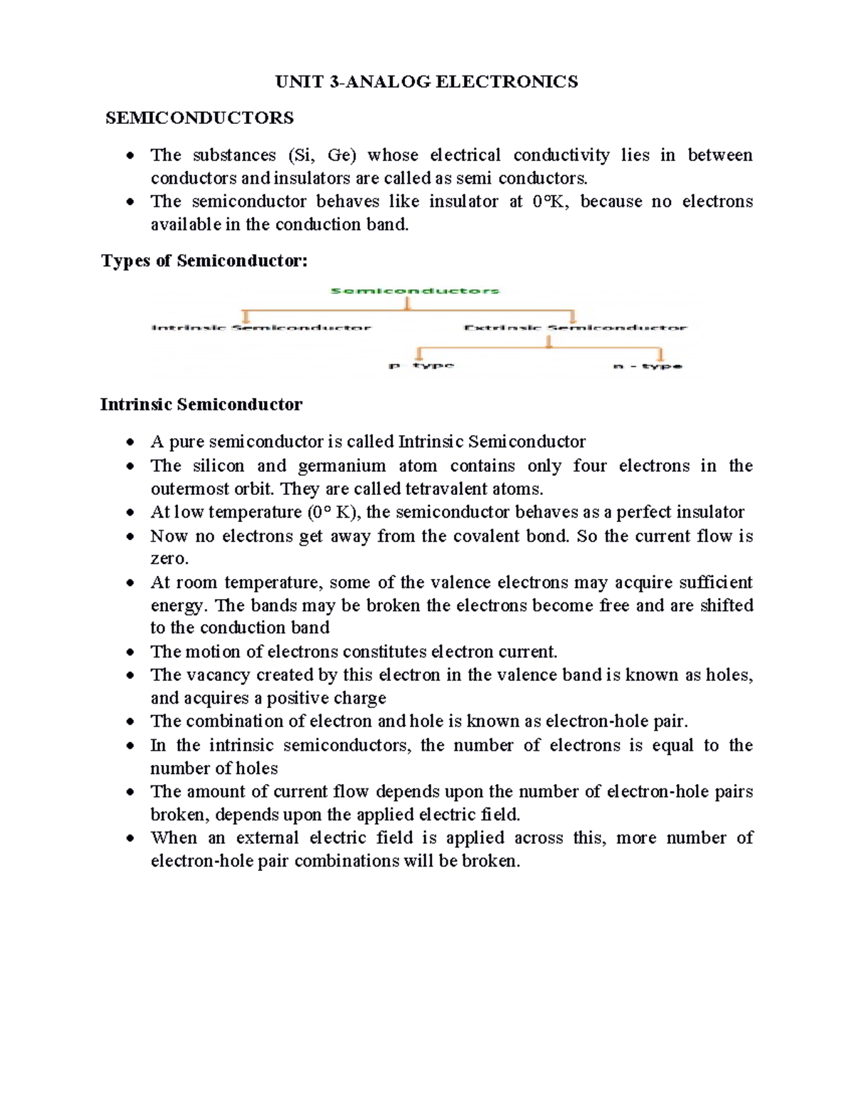 UNIT 3 - ANALOG ELECTRONICS NOTES - UNIT 3-ANALOG ELECTRONICS ... UNIT 3 - ANALOG ELECTRONICS NOTES - UNIT 3-ANALOG ELECTRONICS ...