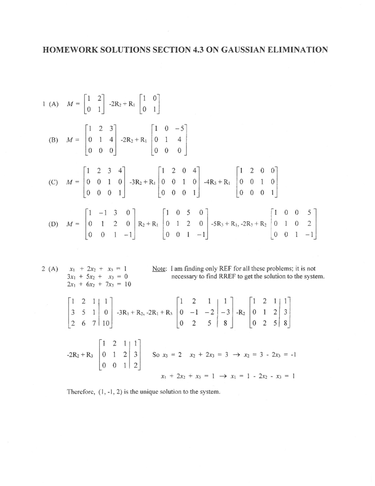 Math2341hwsolu 4 - Homework solutions - MATH 2341 - Studocu