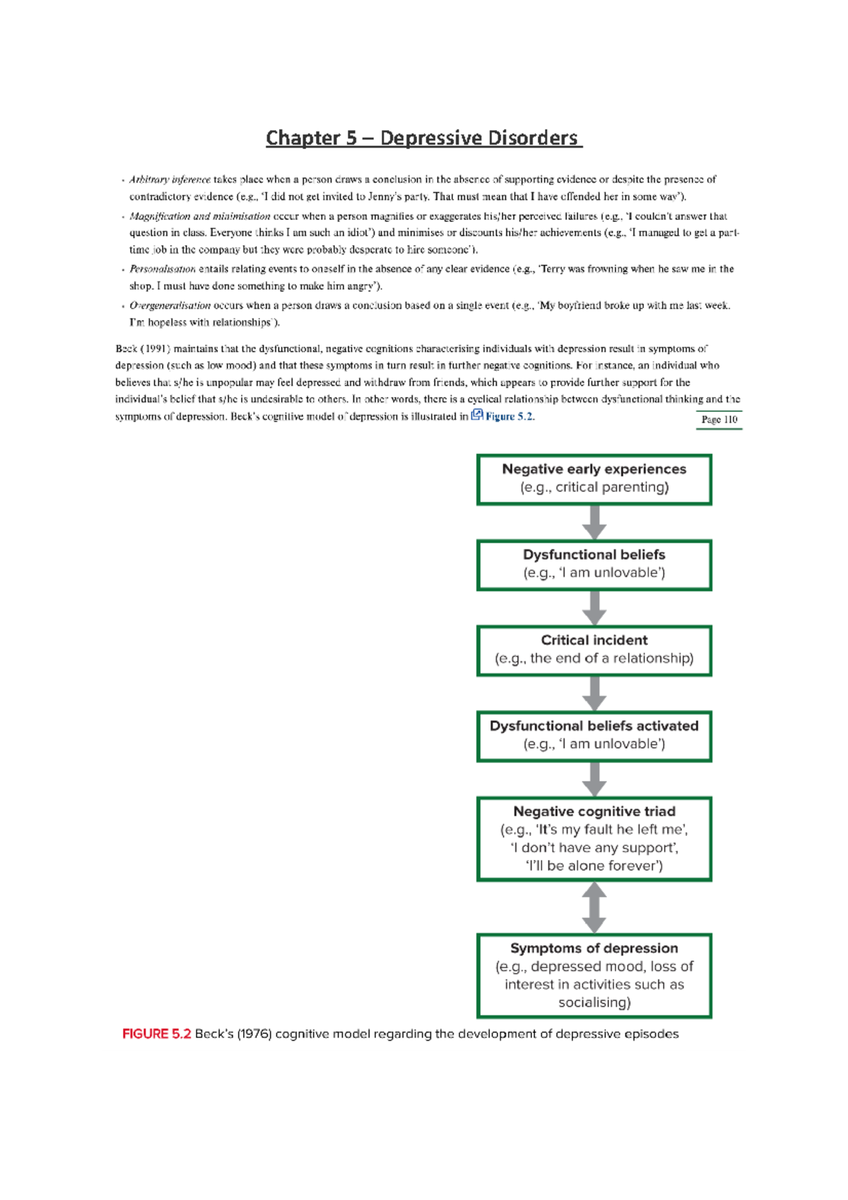 Clinical Abnormal psych Chapter 5 - Chapter 5 – Depressive Disorders ...