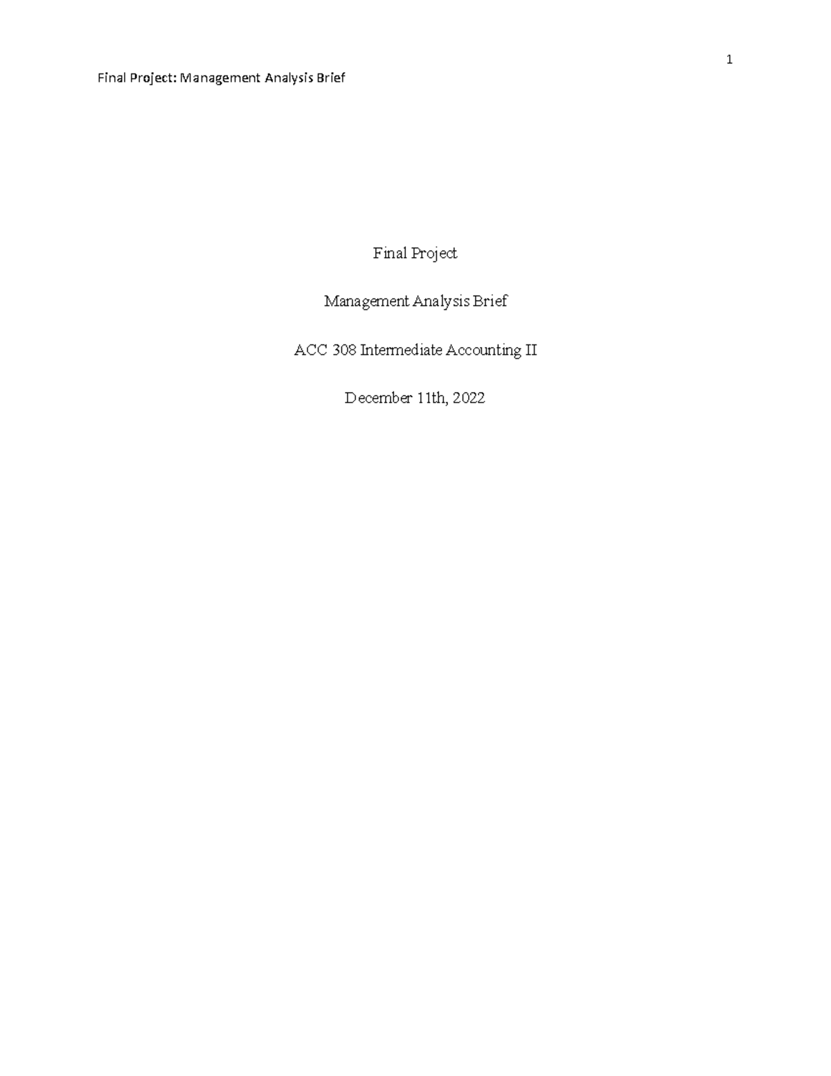 7.1 Final Project Management Analysis Brief - Final Project Management ...