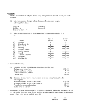 Analyzing Transaction Exercises with answers - Chapter 2—Analyzing ...
