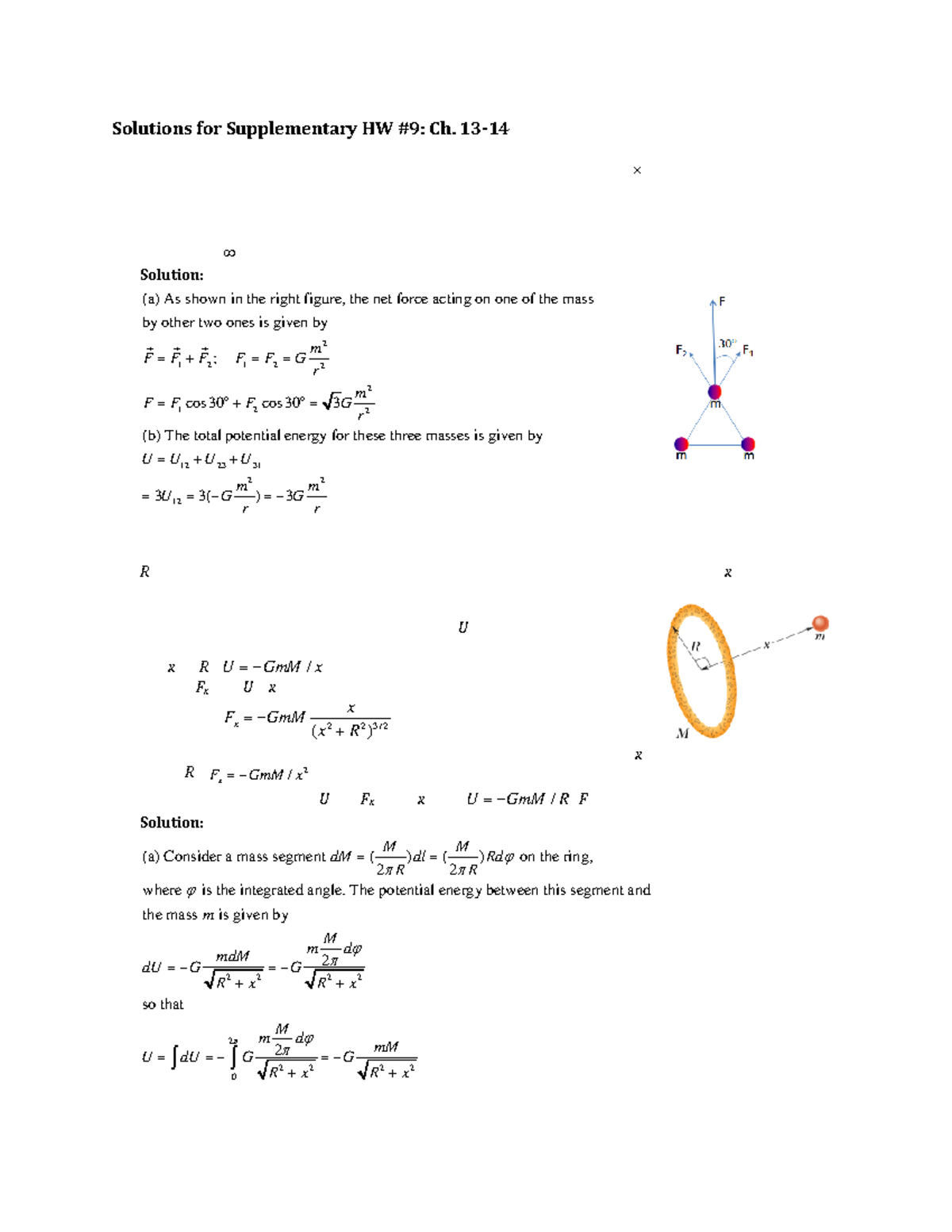 Exercise 4 Solution - cse - Solutions for Supplementary HW #9: Ch. 13 ­ 14 × ∞ Solution: 2 12122 ...