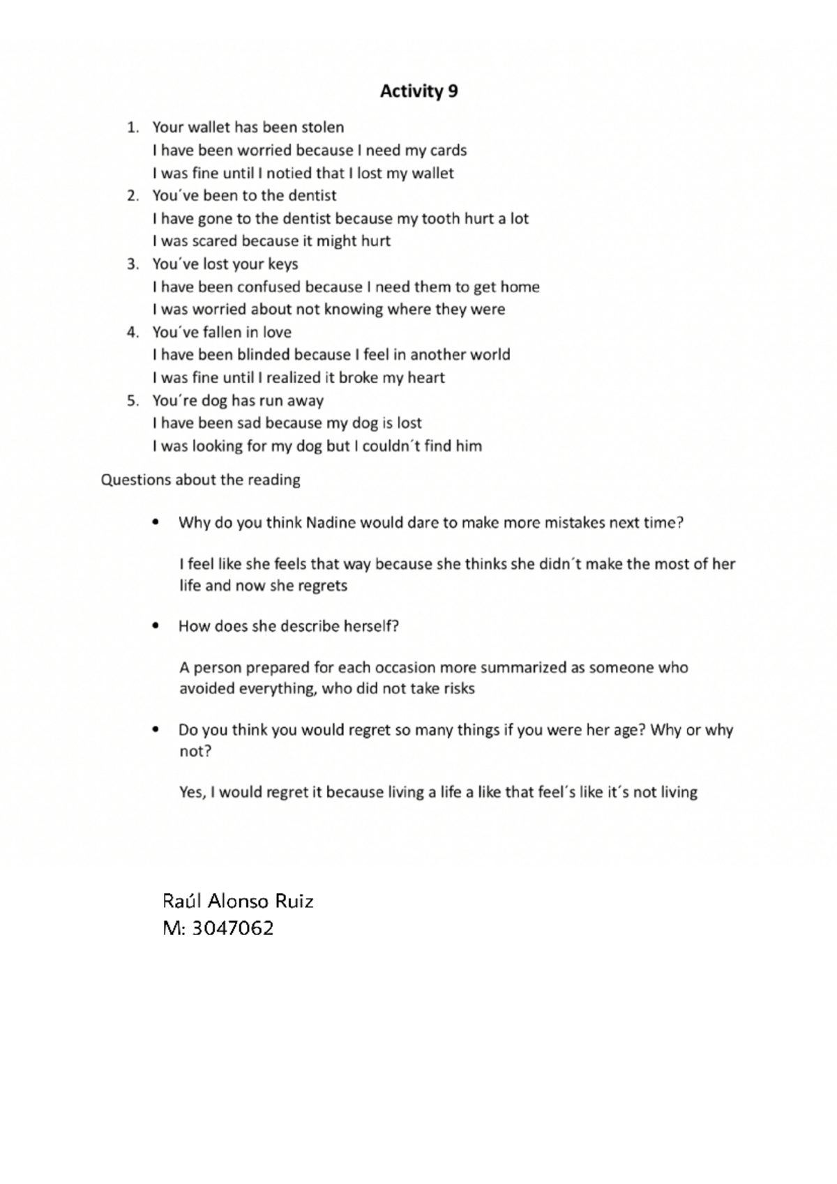 Activity 9 RA - act - Inglés - Studocu