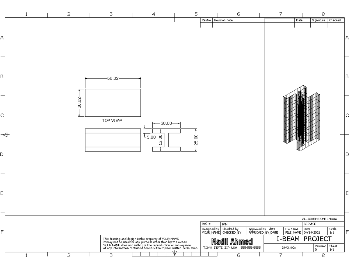 I-beam CAD-Titleblock - Studocu