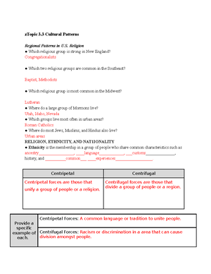 Human Geography - Explaining lessons - Introduction: Honors Human ...