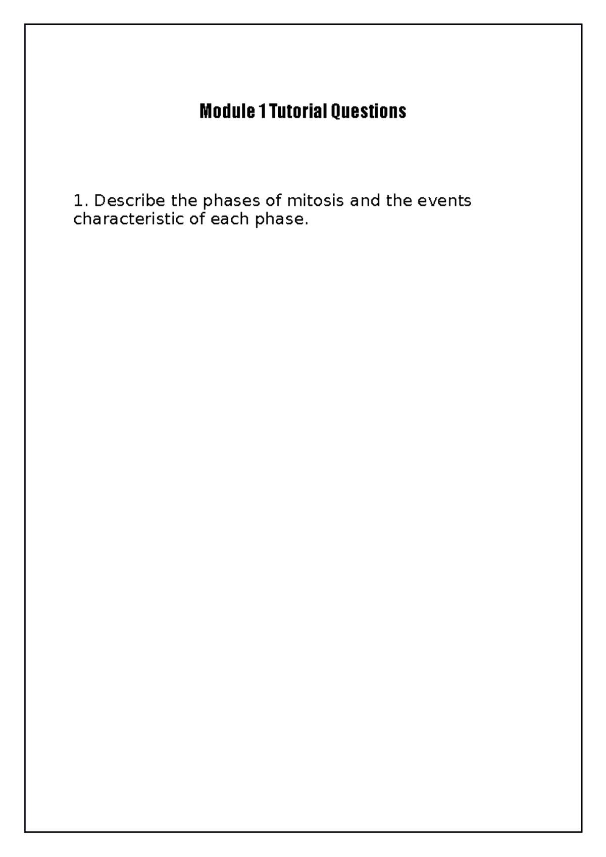 Mod 1 Qs(1) practice questions - Module 1 Tutorial Questions Describe ...