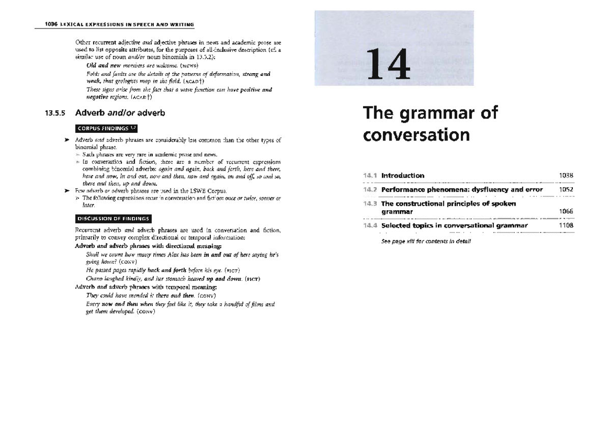 Longman Grammar of Spoken and Written English - Biber - 1036 LEXICAL ...