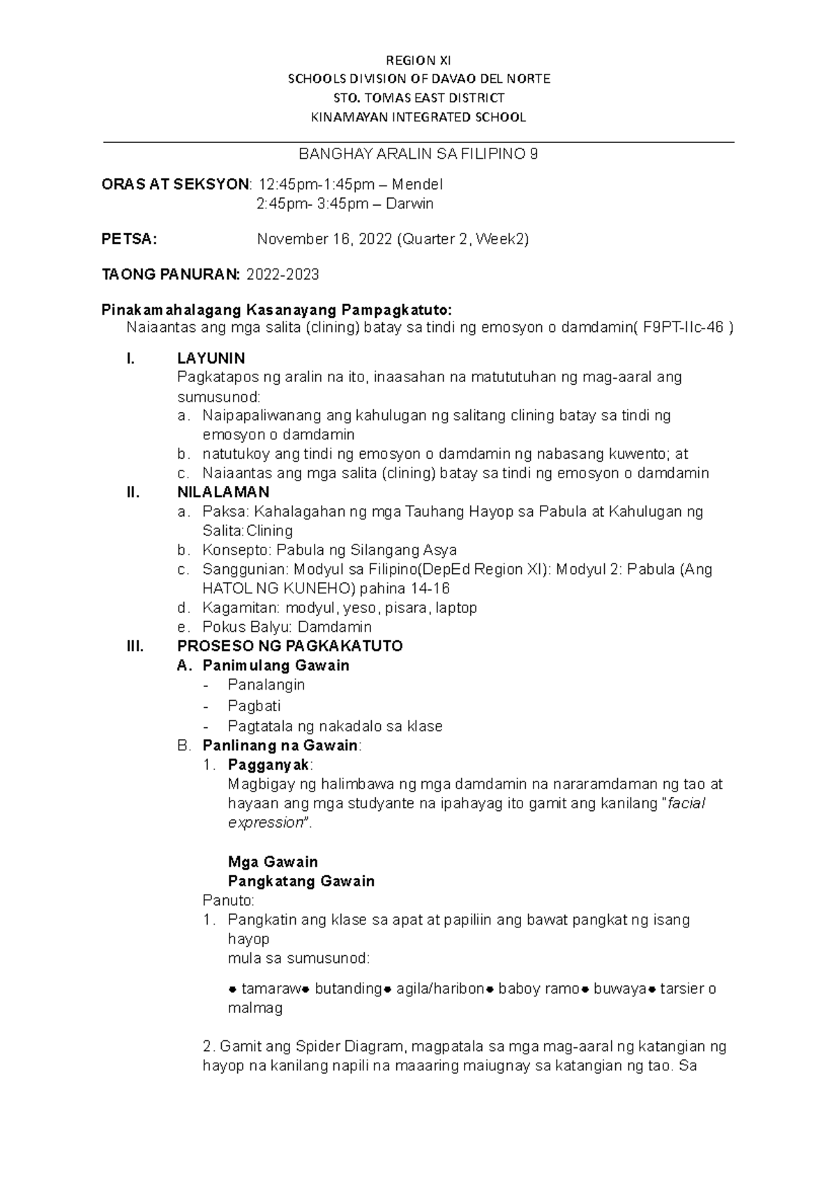 Pabula - module - SCHOOLS DIVISION OF DAVAO DEL NORTE STO. TOMAS EAST ...