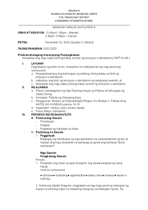 Pabula - module - SCHOOLS DIVISION OF DAVAO DEL NORTE STO. TOMAS EAST ...