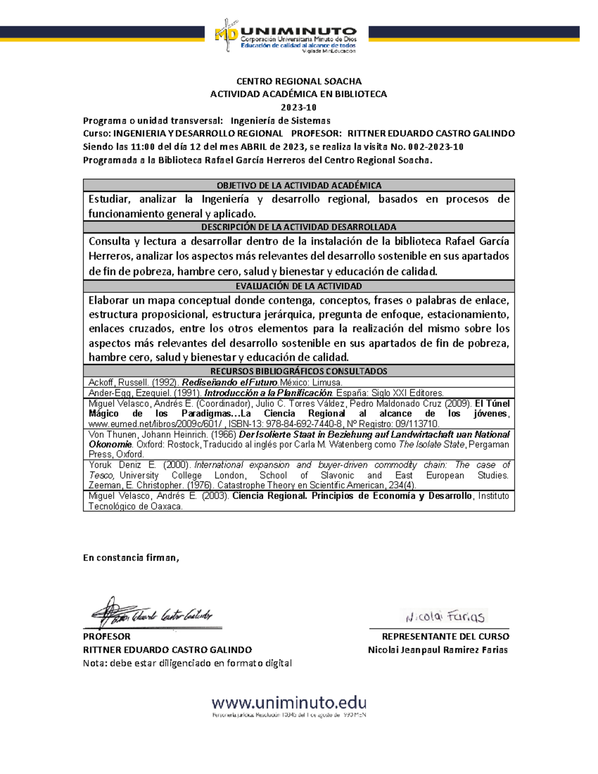 BIBL No2 SO022 ISUM 57387 Ingenieria Y Desarrollo REG Rittner C ...