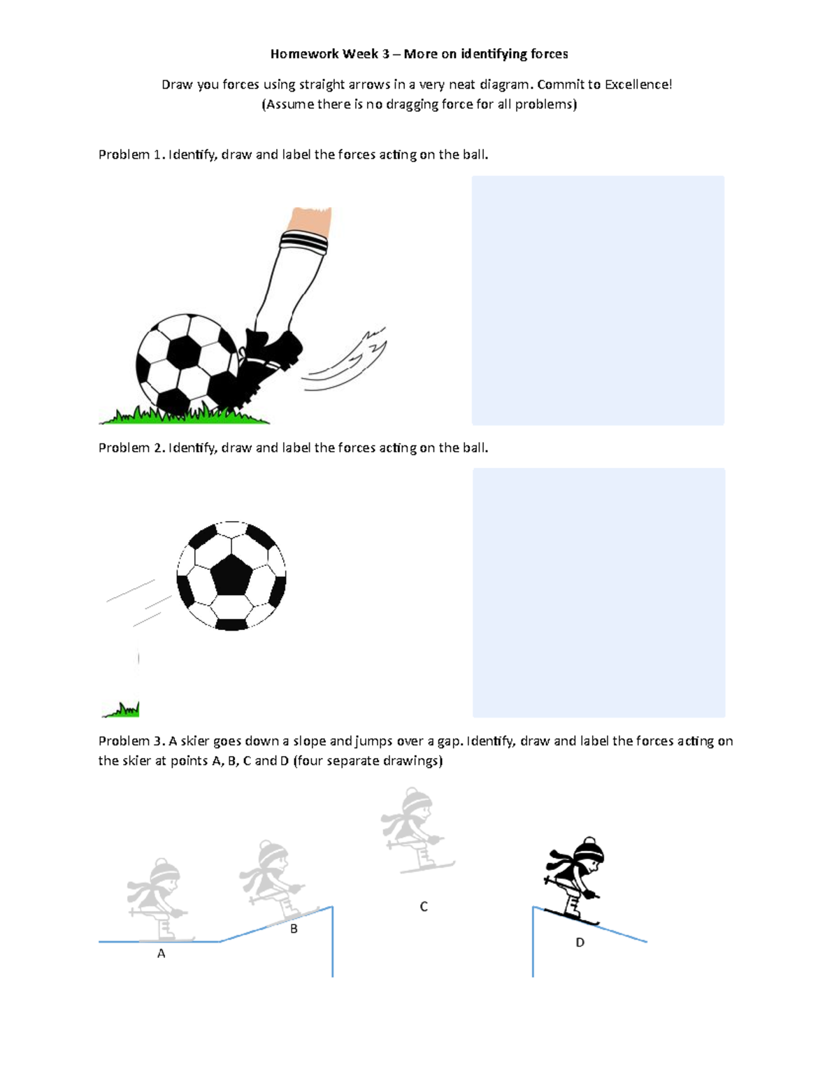 Homework Week 3 - more on identifying forces - Homework Week 3 – More ...