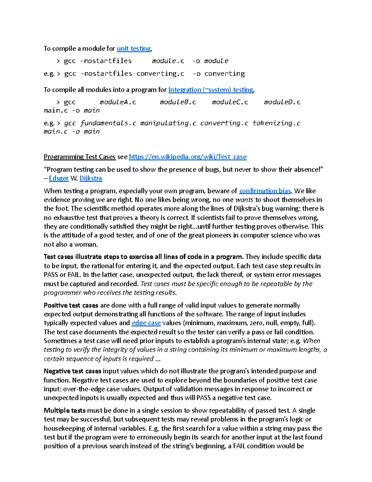 Programming Test Cases - CP4p - Seneca College - Studocu