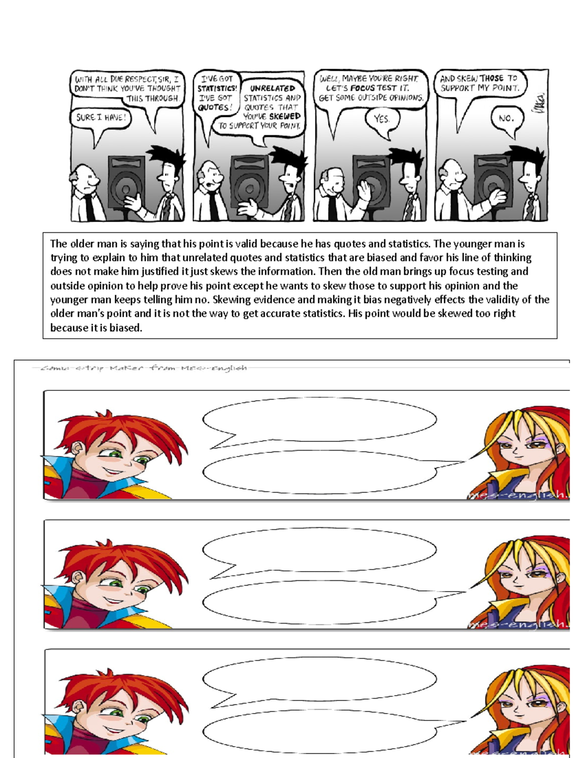 Stat comic - Long enough to address every part of the proportion ...