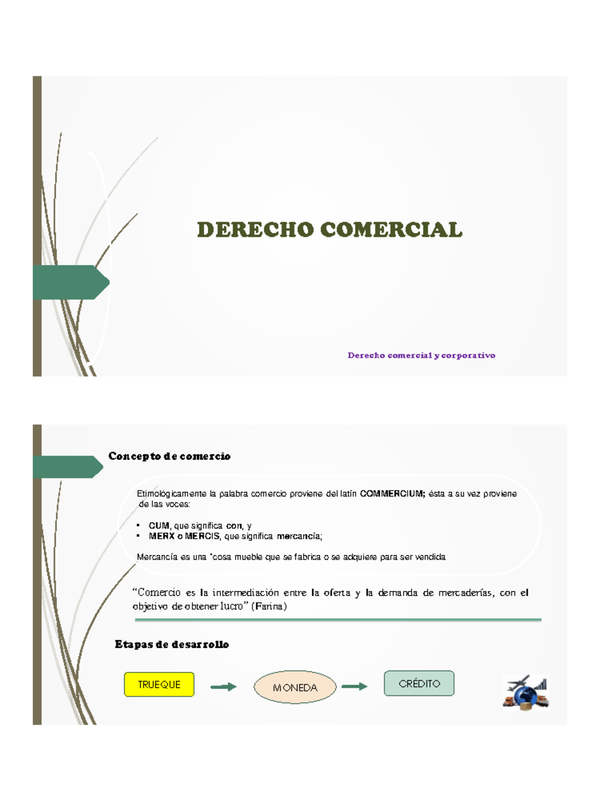 1. Derecho Comercial 2024 - DERECHO COMERCIAL Derecho comercial y ...