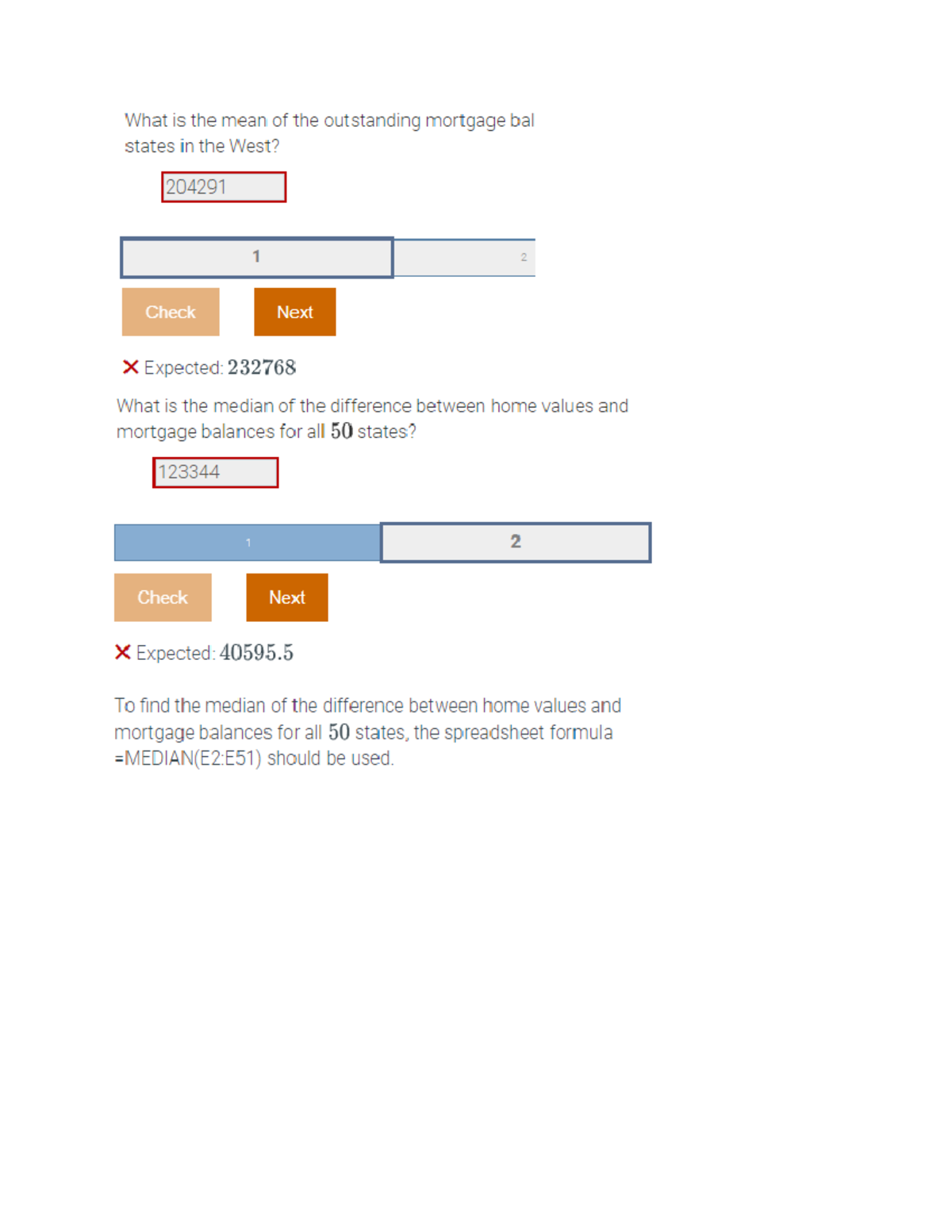 Mean of outstanding morgage balance sheet 9 - Probability and ...
