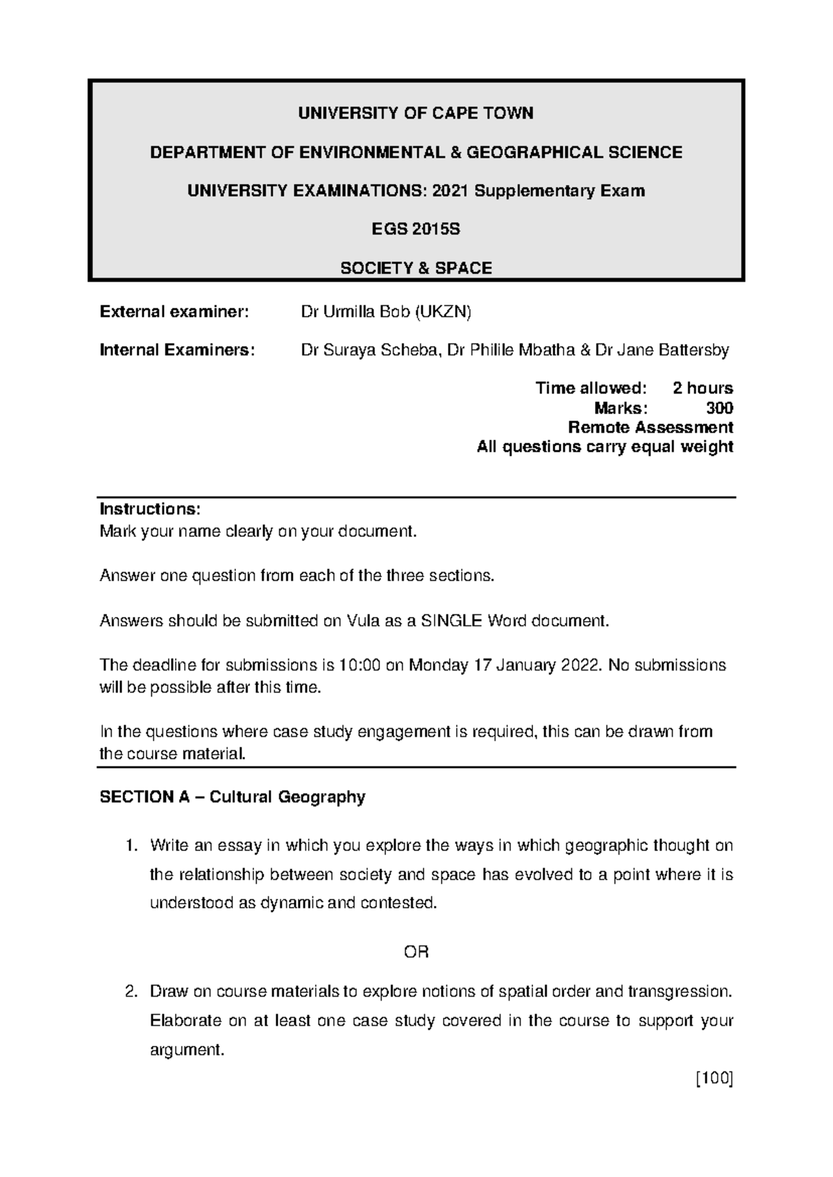 EGS 2015 S Supp DE Exam - UNIVERSITY OF CAPE TOWN DEPARTMENT OF ...