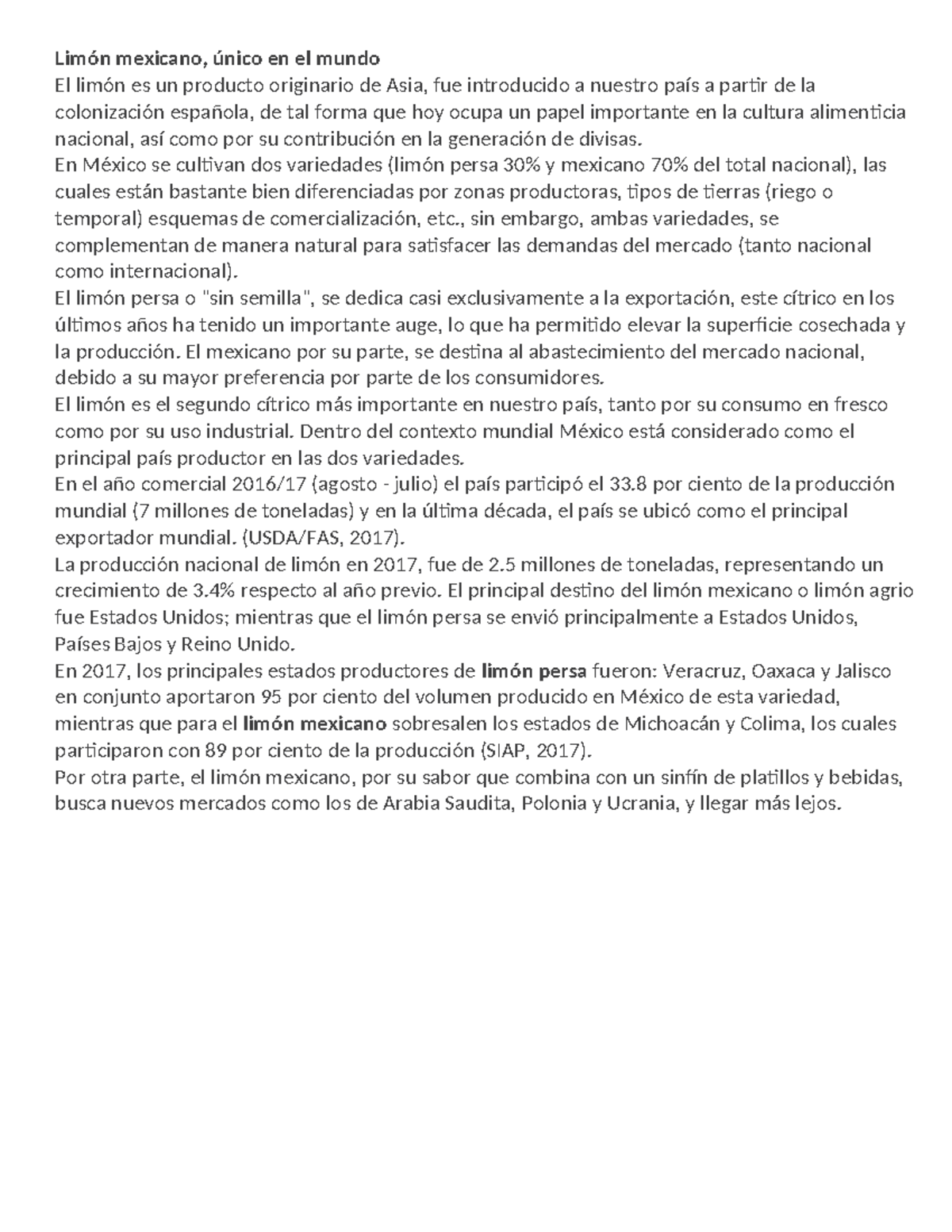 Limón mexicano - Educación - Limón mexicano, único en el mundo El limón ...