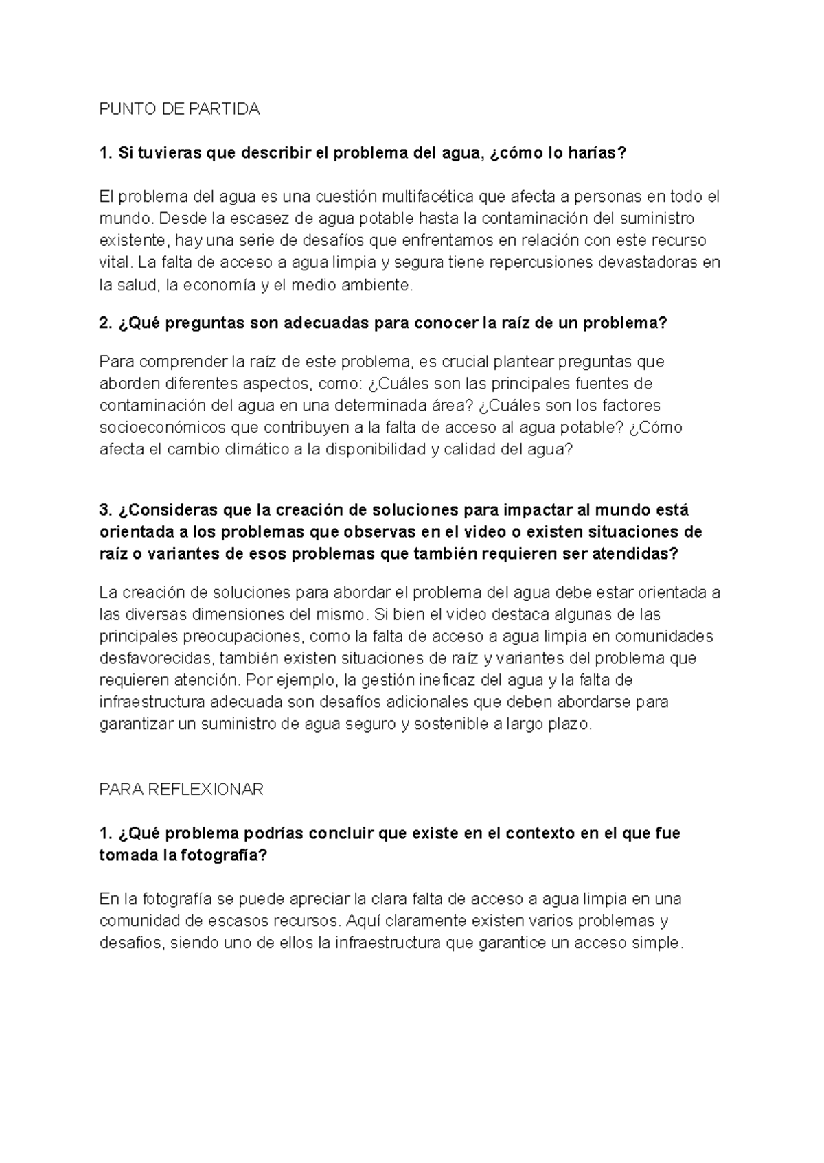 Diario de reflexiones Unidad 4. Identificación de problemas - PUNTO DE PARTIDA Si tuvieras que ...