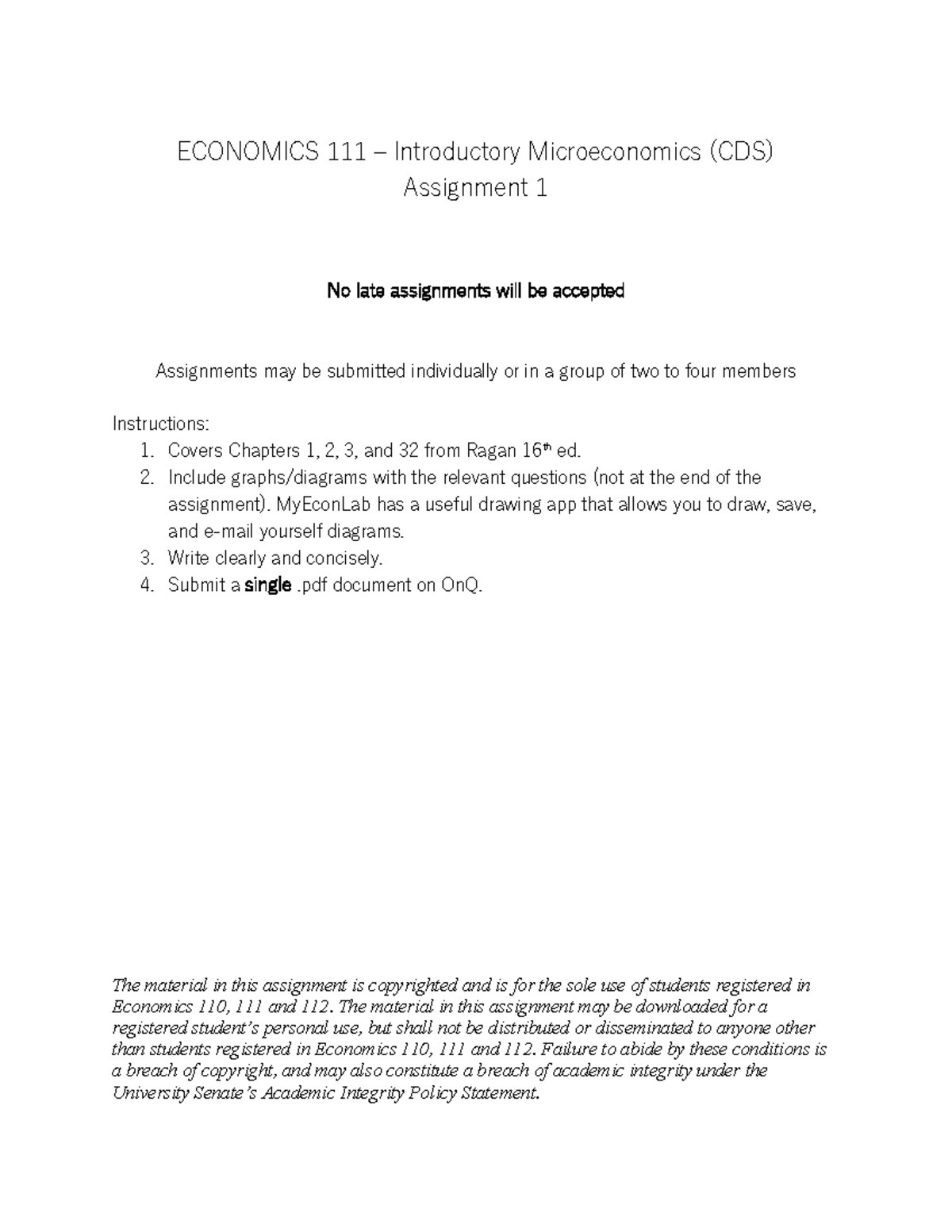 Economics 111 – Introductory Microeconomics - ECONOMICS 111 ...