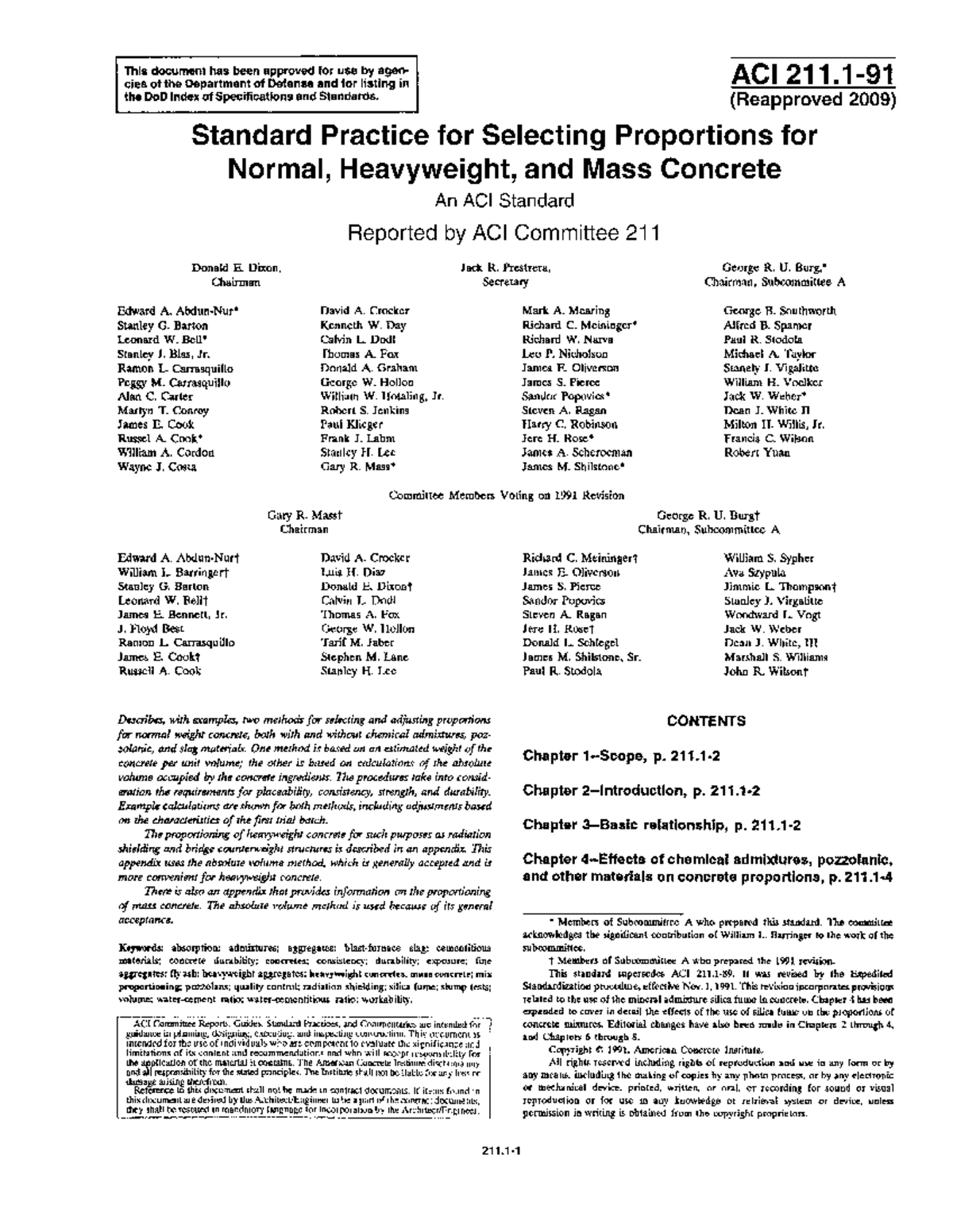 ACI 211.1 91 Diseño de Mezcla - This document has been approved for use ...