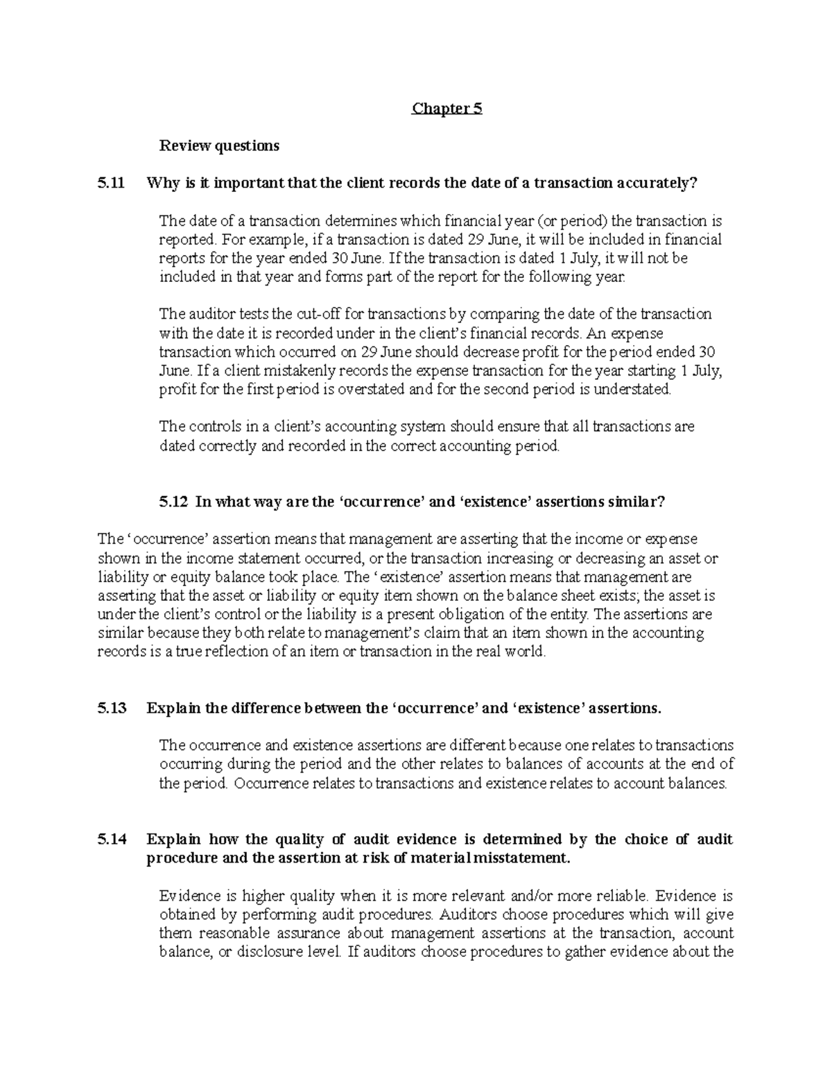 Topic 5 Chapter 5 SOL Chapter 5 Review Questions 5 Why Is It