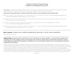 Four Example PES Statements - ineffective cerebral perfusion, urinary ...