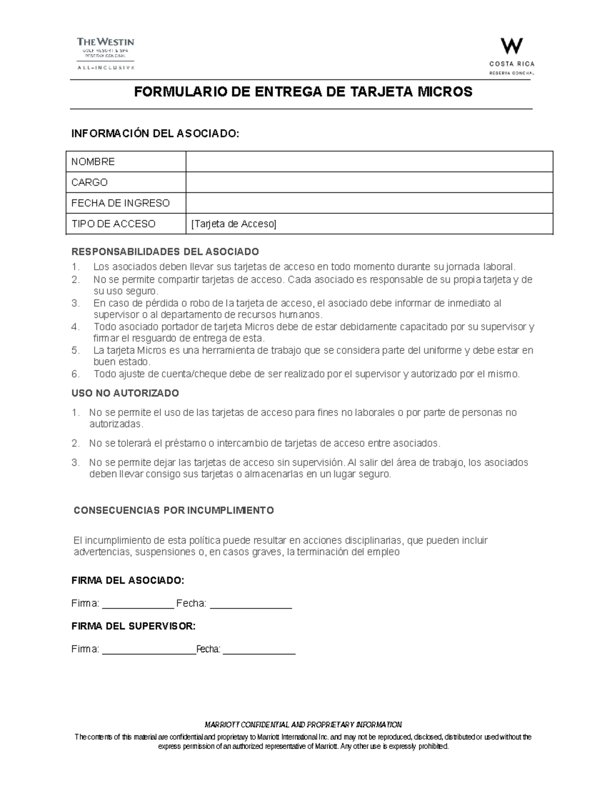 Micros Card documento de entrega - FORMULARIO DE ENTREGA DE TARJETA ...