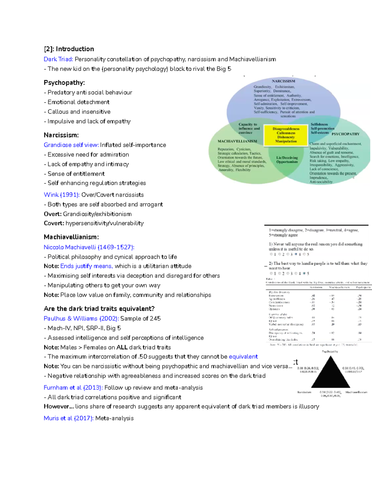 Week 6 Psychopathy and the Dark tetrad triad pt2 - [2]: Introduction ...