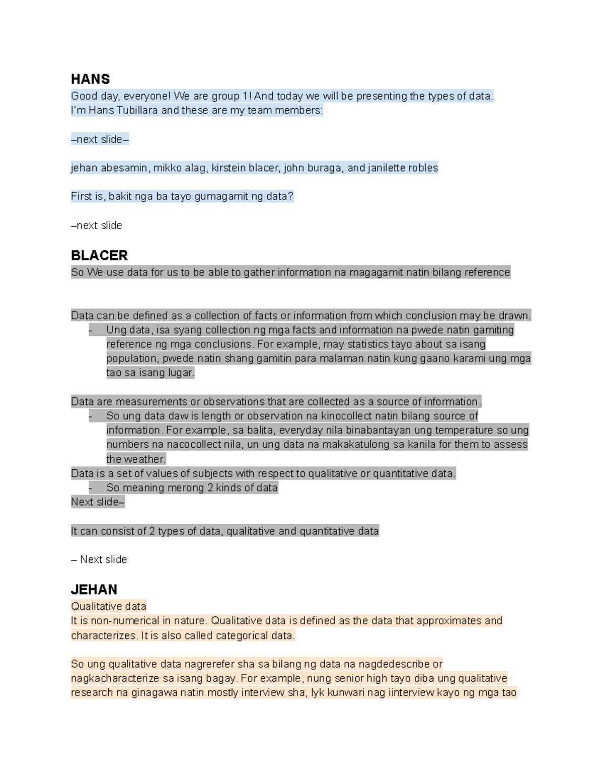 Mmwreporting - math - HANS Good day, everyone! We are group 1! And ...