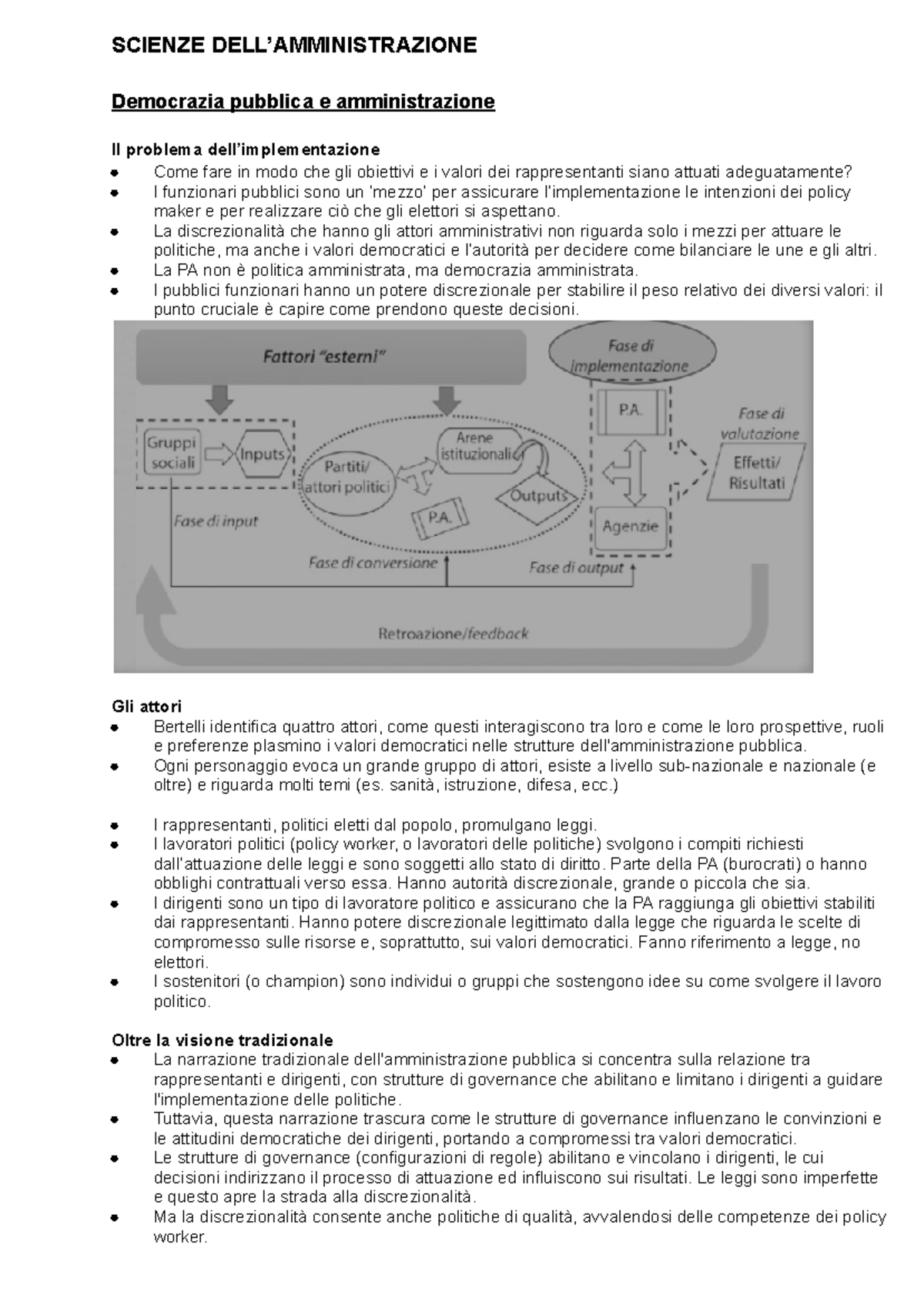 Riassunto slide scienze dell'amministrazione - SCIENZE DELL ...