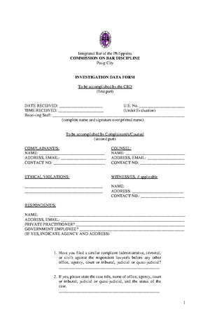 Nlrc-Complaint-Form-Sample - - Studocu