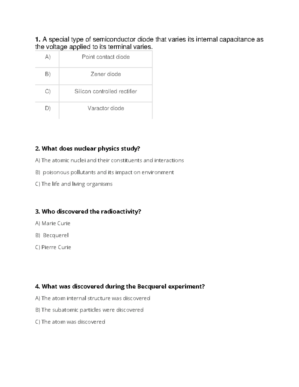 Solid part 1 - 1. A special type of semiconductor diode that varies its ...