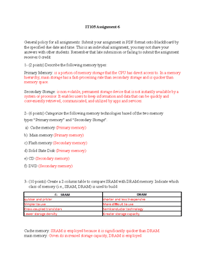 Assignment 4 - IT HW - HW Assignment 4 1- (10 points) Define the ...