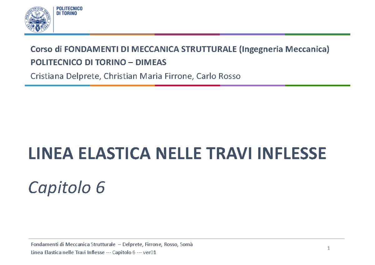 Cap6 Linea Elastica - esercizi - Fondamenti di Meccanica Strutturale ...