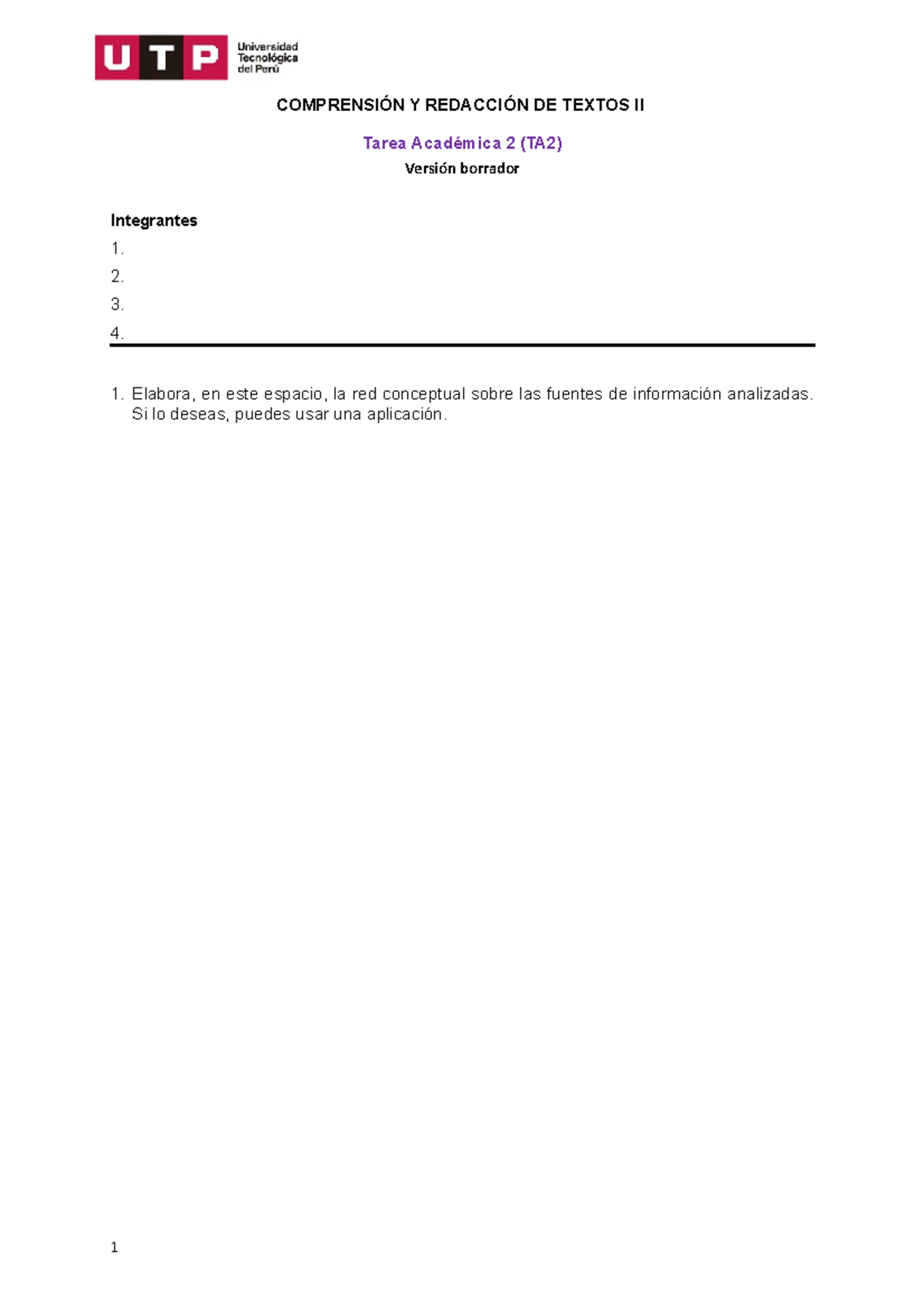 S11Virtual - El texto argumentativo TA2 formato borrador - COMPRENSIÓN Y REDACCIÓN DE TEXTOS II ...