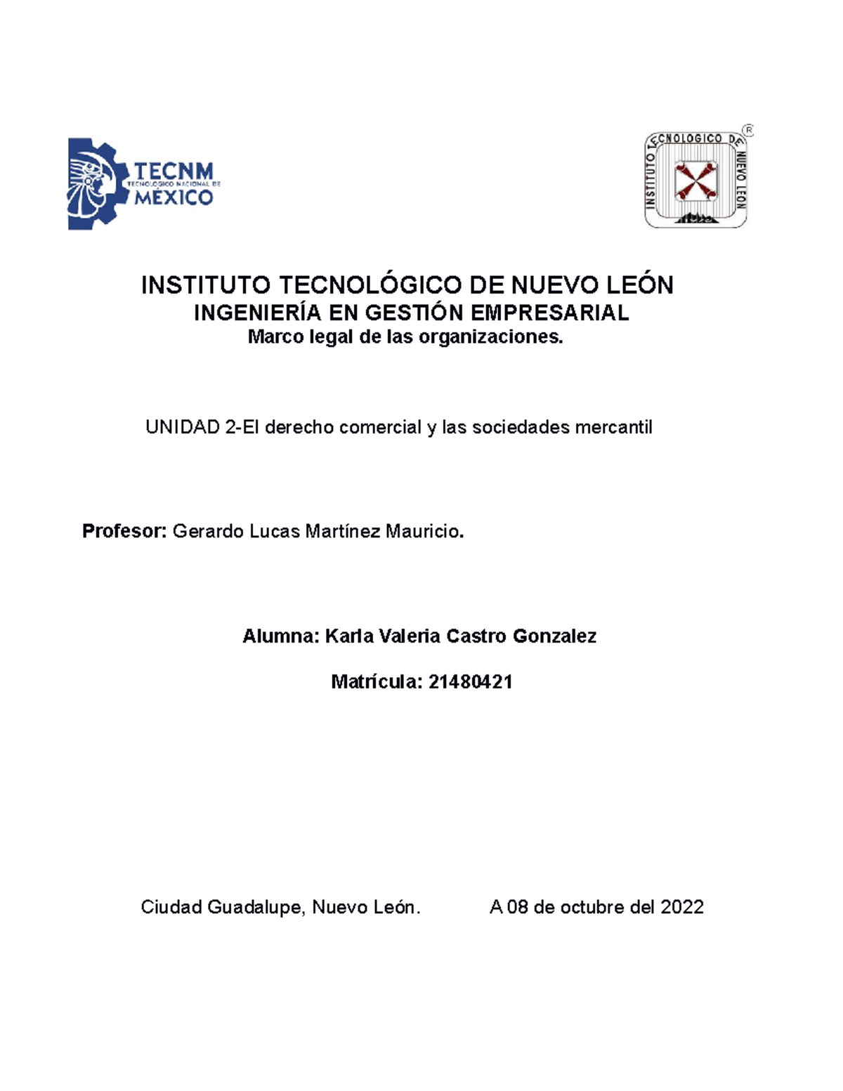 Acta Cons - Archivo de un acta constitutiva - INSTITUTO TECNOLÓGICO DE ...