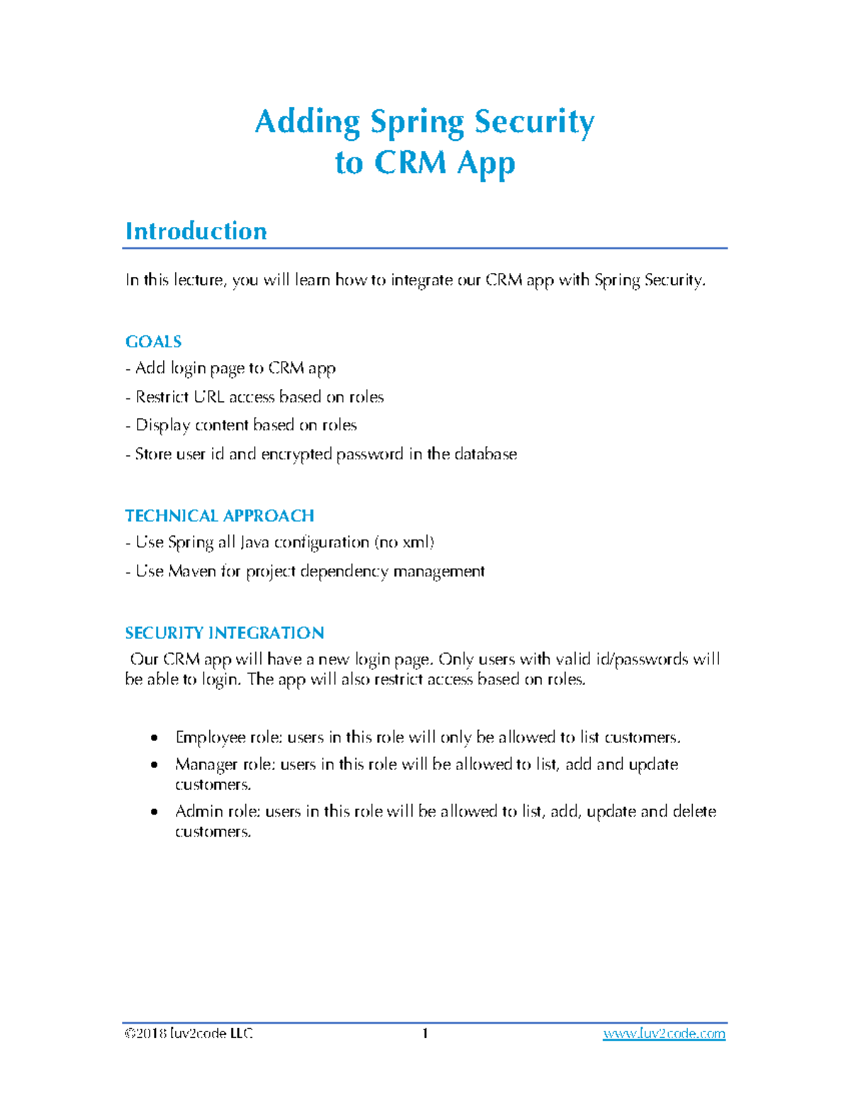 Bonus lecture spring security to crm app - Adding Spring Security to ...