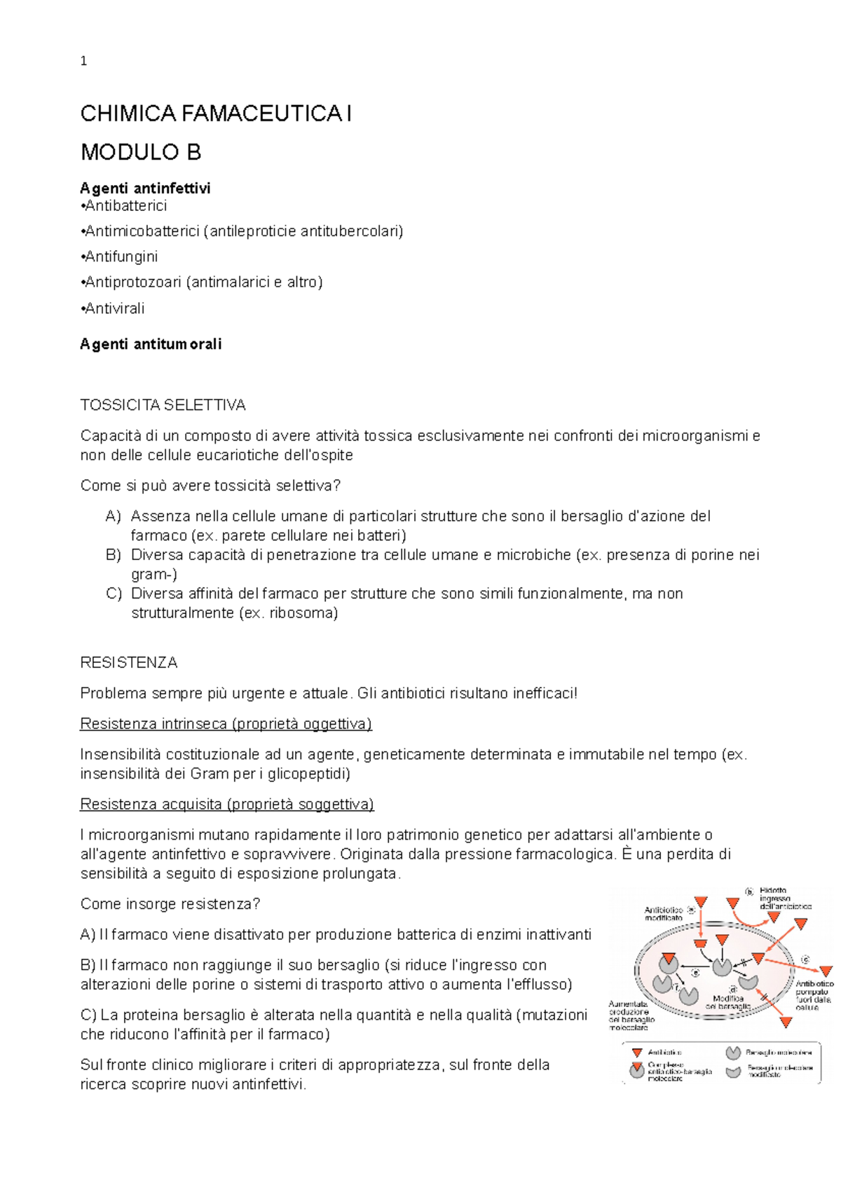 Chimica Famaceutica I - CHIMICA FAMACEUTICA I MODULO B Agenti ...
