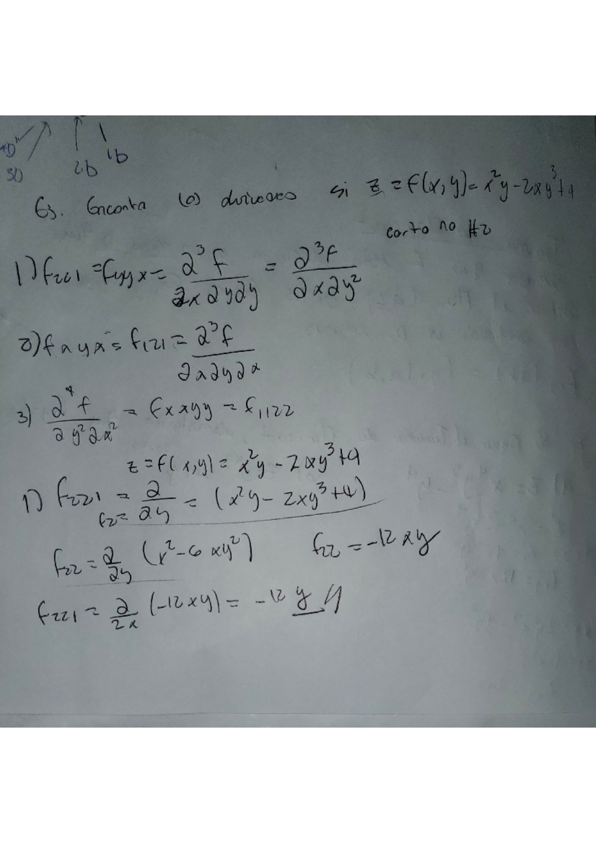 Corto 2 - ejercicio - of is is 30 2b Gs. Gnconta (a) derivos si Z ...