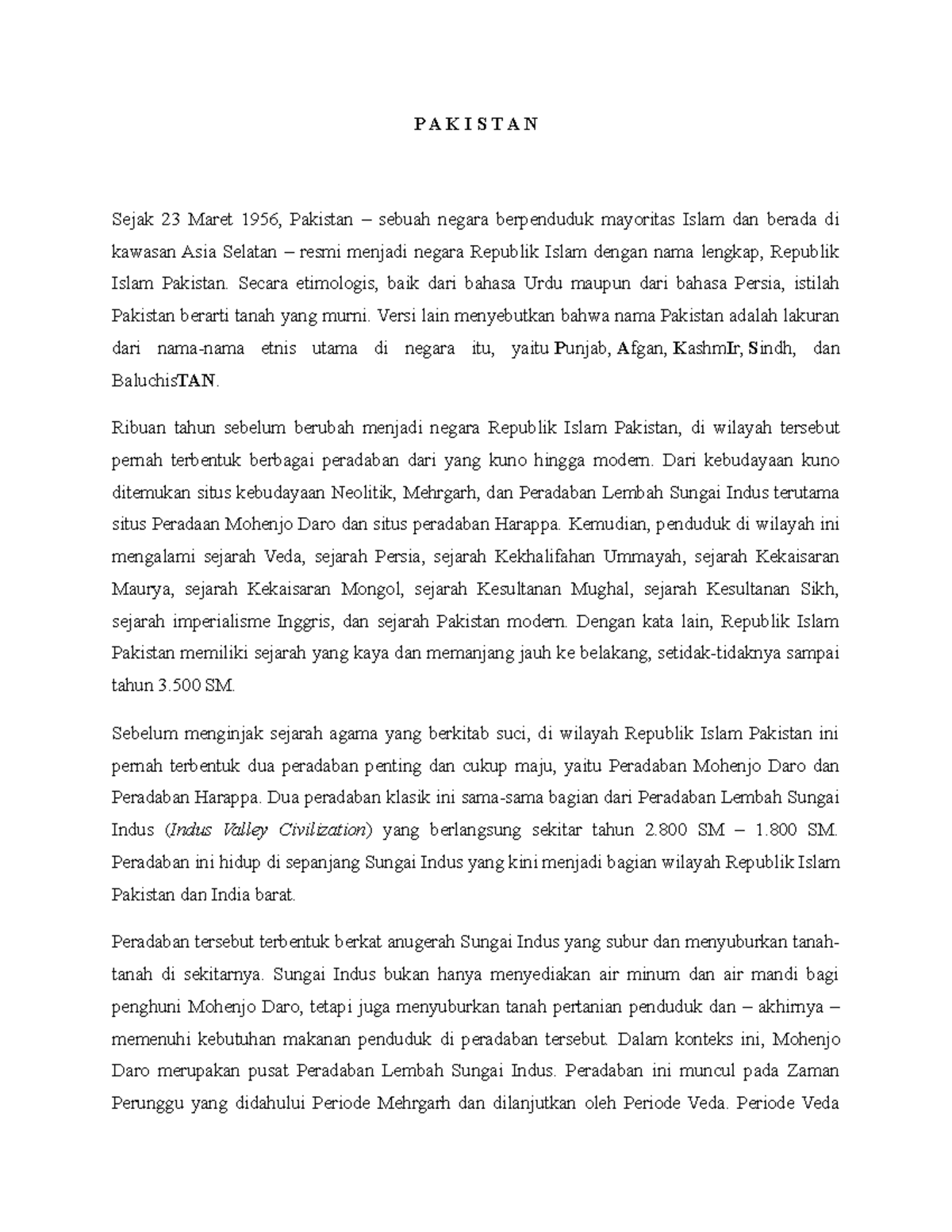 Sejarah Berdirinya Pakistan - P A K I S T A N Sejak 23 Maret 1956 ...