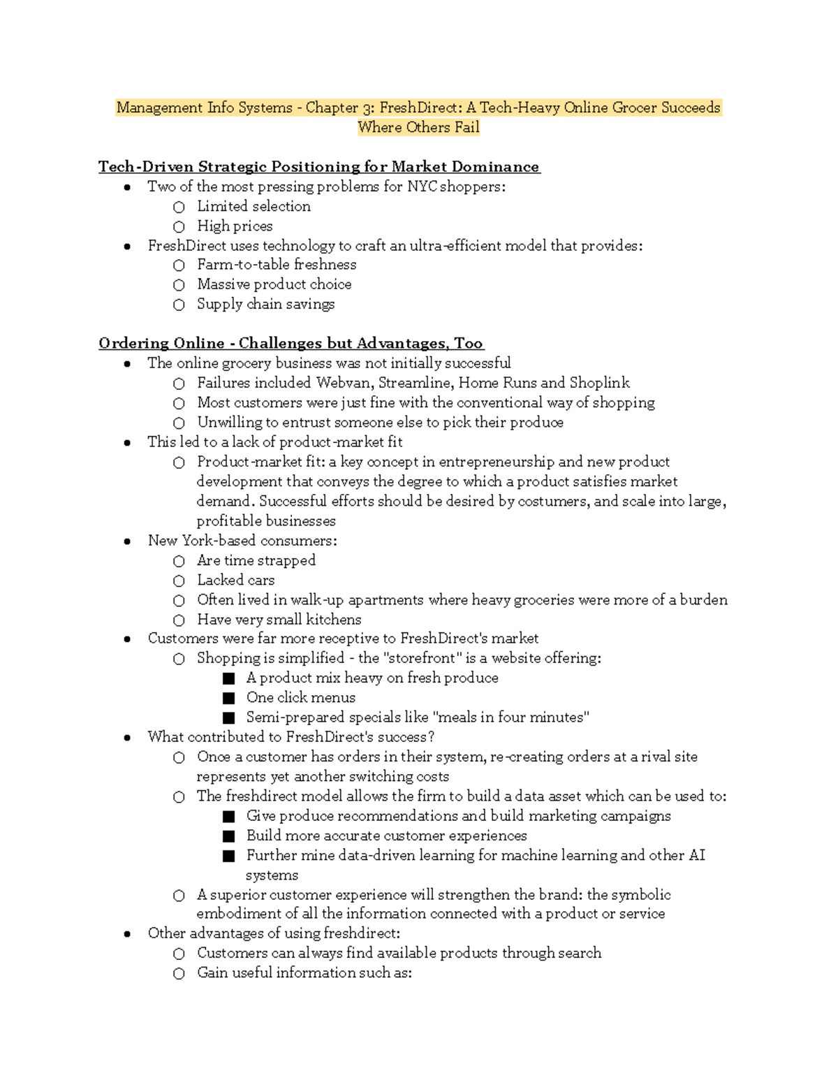 Mis Chapter 3 Mis 3533 Management Info Systems Chapter 3