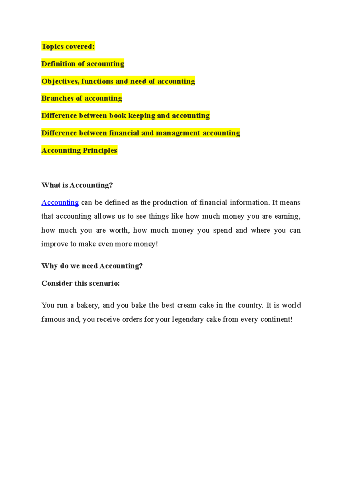 Unit 1-Theory - Topics covered: Definition of accounting Objectives ...