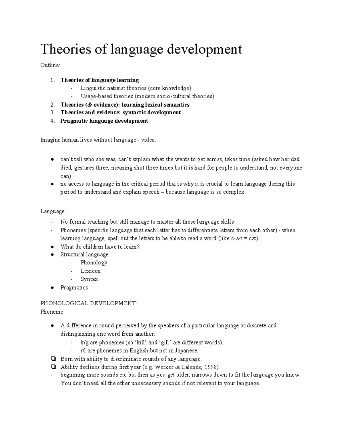 Language development - theories - Theories of language development ...