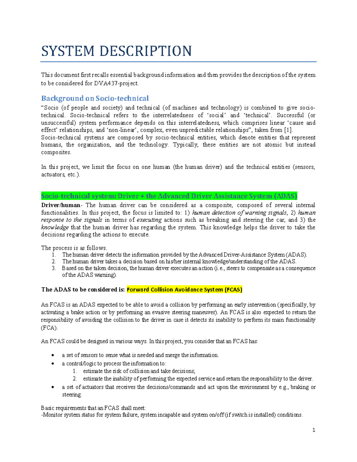 System Description - test - 1 SYSTEM DESCRIPTION This document first ...