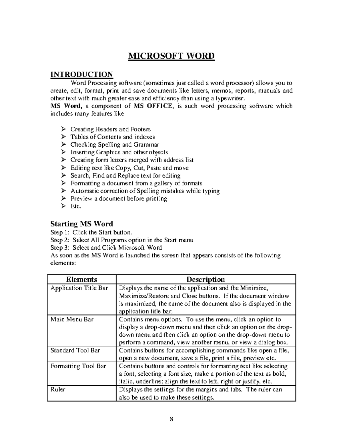 Word processor - It's best for student. Short.. - MICROSOFT WORD ...